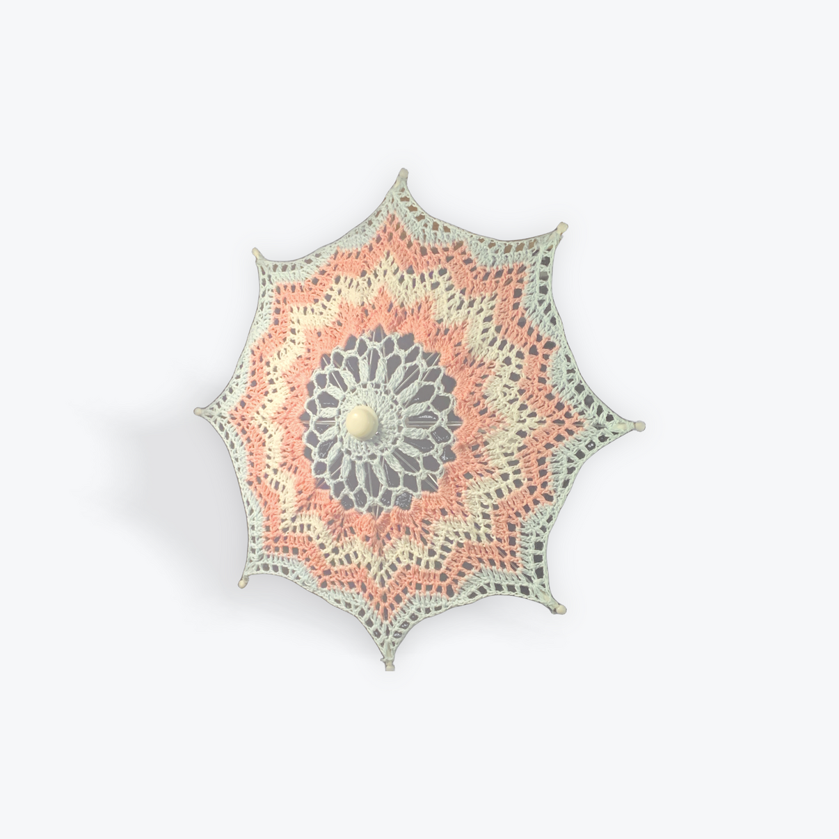 Trans Pride Flag 12" Parasol with Crochet Chevron Mandala – Stitchy Frood